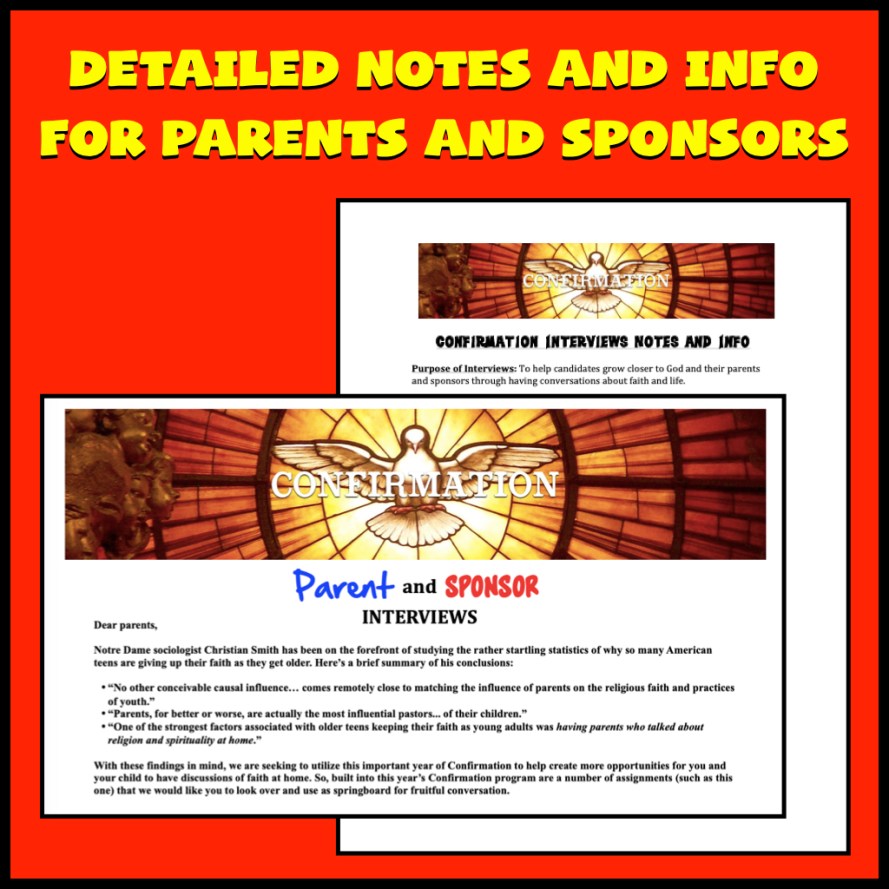 The Sacrament of Confirmation – CATHOLIC RELIGION TEACHER